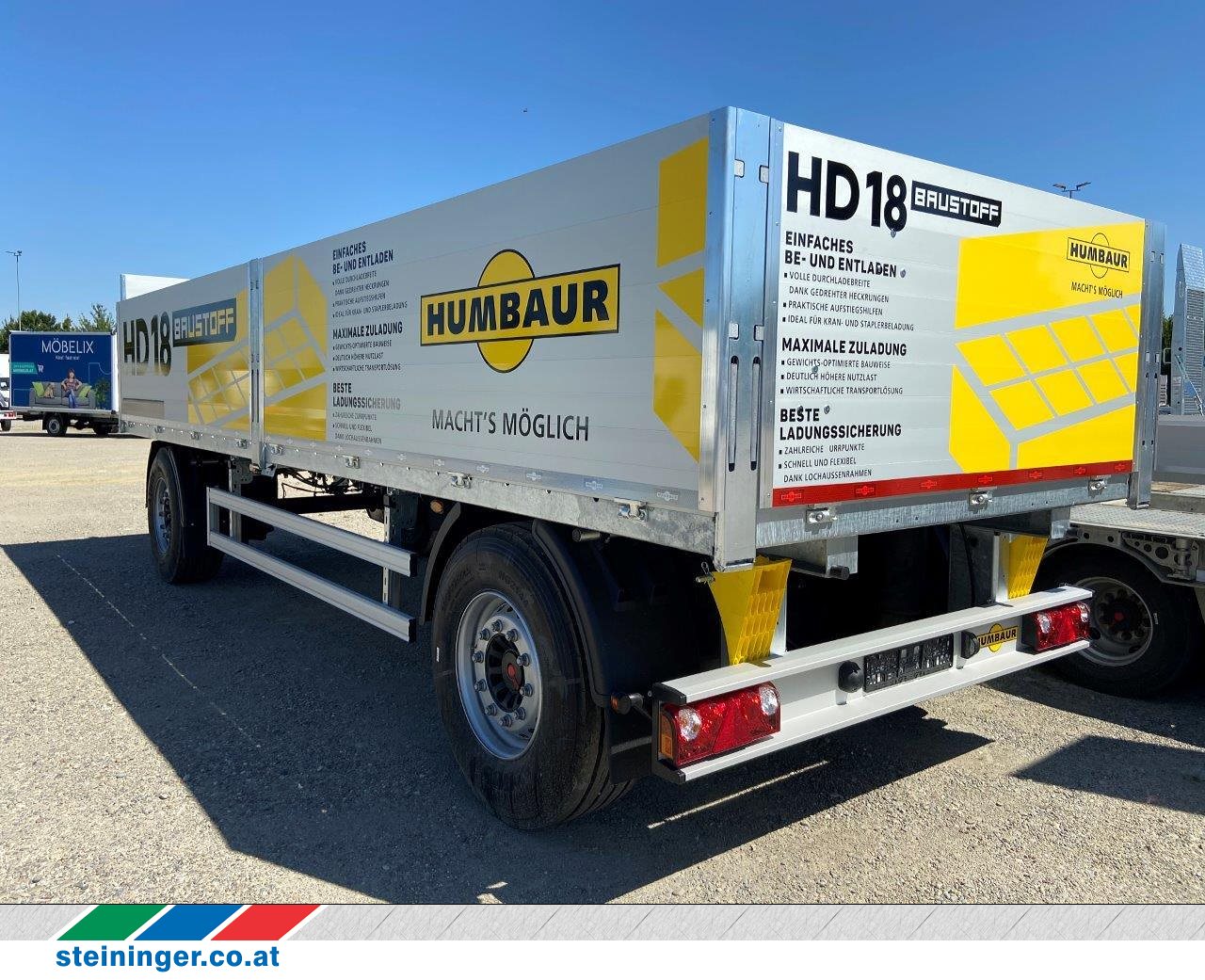 Humbaur Baustoff LKW Anhänger HD 18 | Anhänger Steininger