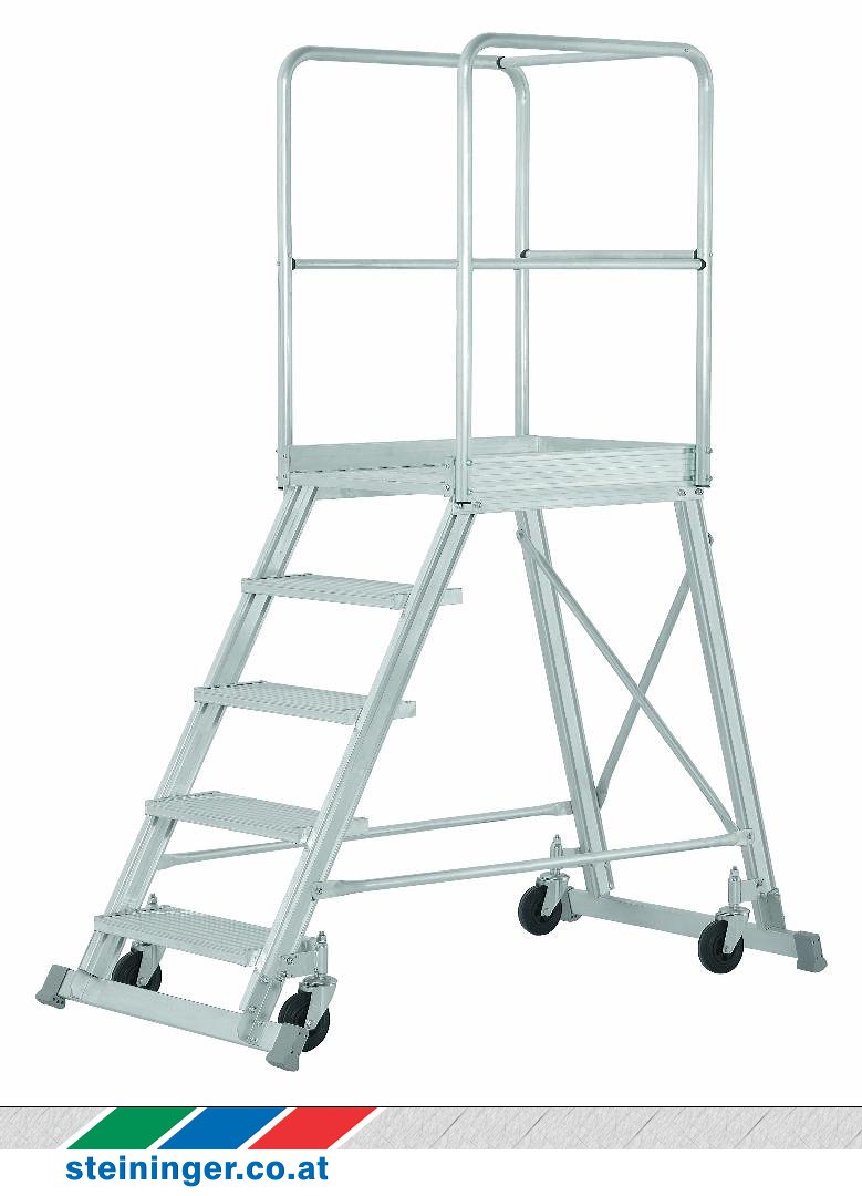 Hymer Podesttreppe fahrbar, einseitig begehbar SC 60 6888 04 | Leitern ...