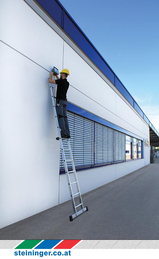 Günzburger Aluminium-Anlegeleiter mit Standard-Traverse 10124 | Leitern ...